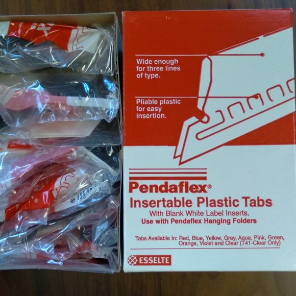 Office | 1 Bags Pendaflex Esselte Insertable Plastic Tabs Hanging ...
